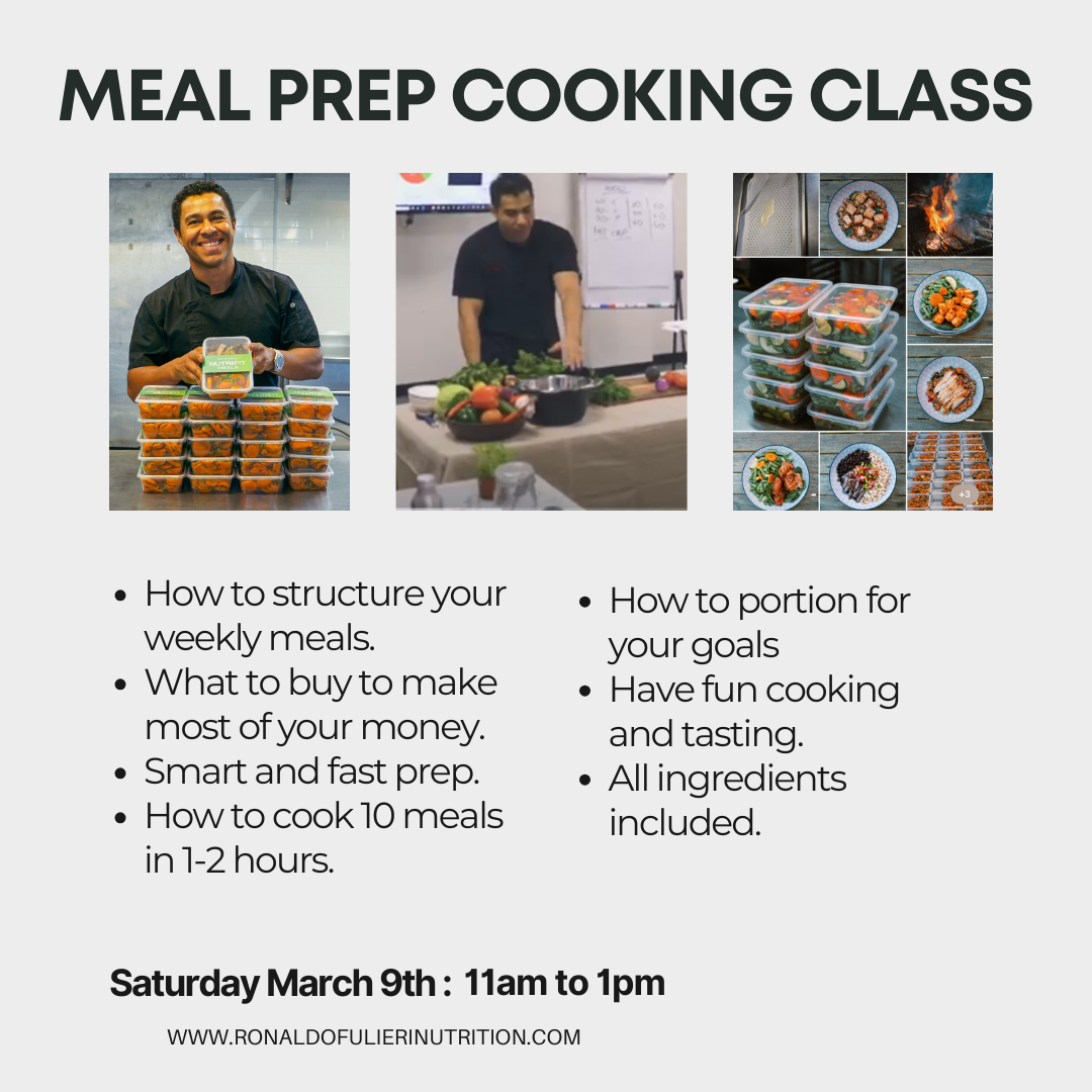 MASTER MEAL PREP - COOKING CLASS | Ronaldo Fulieri Nutrition